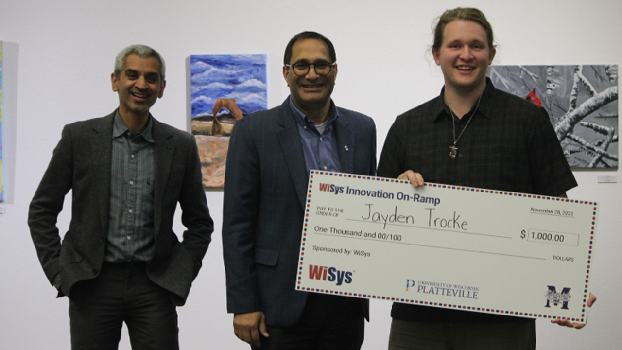 Jayden Trocke wins seventh annual WiSys Prototype Hackathon | UW-Platteville News